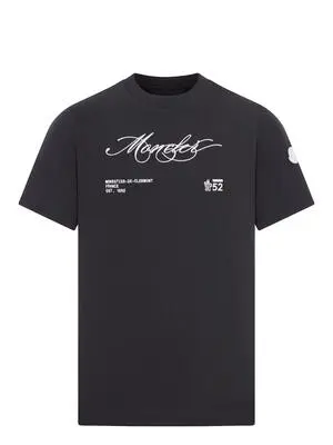 MONCLER Embroidered Logo Cotton T-Shirt
