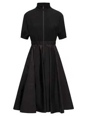 Moncler Satin Midi Dress - Black