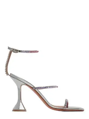 Amina Muaddi Gilda High-heeled Sandals - Silver