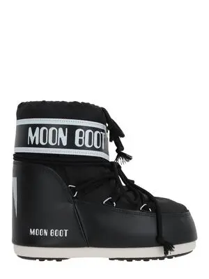 Moon Boot Moon Boot Icon Logo Printed Lace Up Boots Black