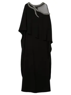 Marina Rinaldi X Tony Ward Embellished-neck Maxi Dress - Black