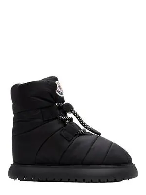 Moncler Logo Patch Padded Snow Boots - Black