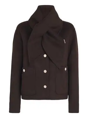Claudie Pierlot Wool-blend Scarf Jacket - Brown