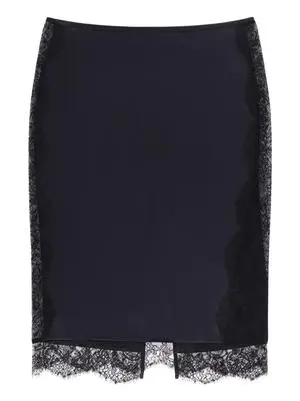 TOM FORD Lace Detailed Zipped Skirt - Black