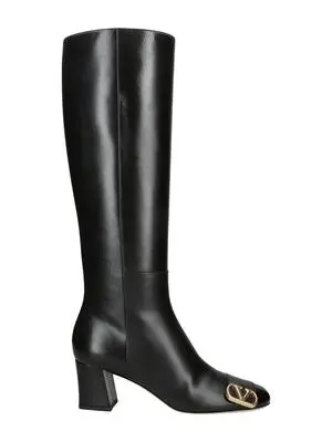 Valentino Garavani Veeside Leather Knee-high Boots 70 - Black