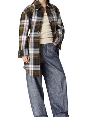 BOTTEGA VENETA Bottega Veneta Structured Cotton Check Coat