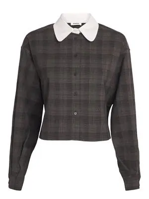 SANDRO Sandro Paris Check Contrast-Collar Shirt