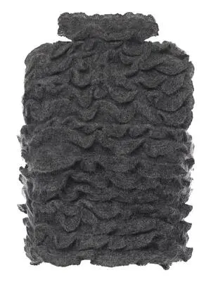 Alaïa Ruffled Knitted Sleeveless Jumper - Black