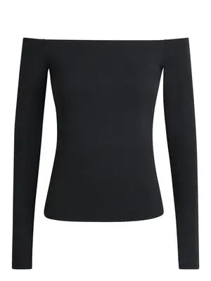 SKIMS Smooth Layers Off-the-shoulder Top - Black