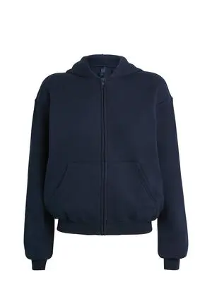 SKIMS Cotton-blend Fleece Classic Hoodie - Navy