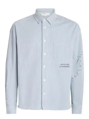 DOMREBEL Stripe Indie Denim Overshirt