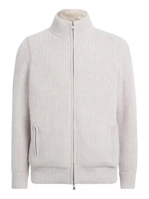N.peal Reversible Cashmere Quarter-zip Sweater - Grey