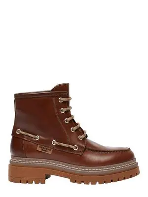 Max Mara Leather Ankle Boots - Brown