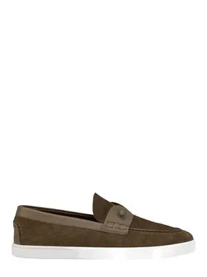 CHRISTIAN LOUBOUTIN Chambeliboat Yacht Leather Boat Shoes - Green