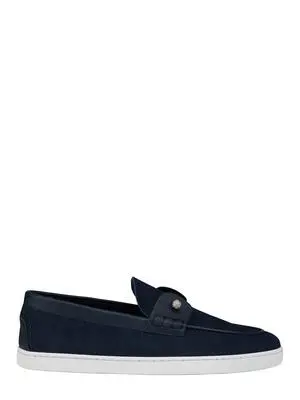 CHRISTIAN LOUBOUTIN Chambeliboat Yacht Leather Boat Shoes - Navy