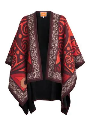 La DoubleJ Wool-silk Soul Poncho - Red