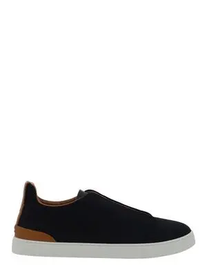Zegna Triple Stitch Sneakers - Black