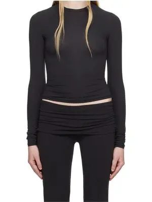 SKIMS SKIMS Long-Sleeved T-Shirt Black