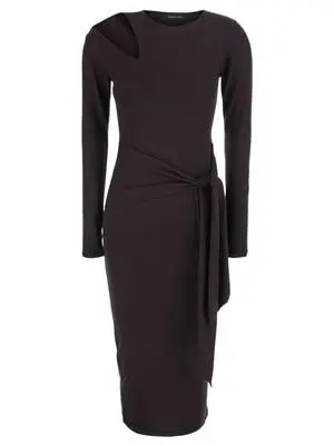 Federica Tosi Cutout Tie-waist Dress - Brown