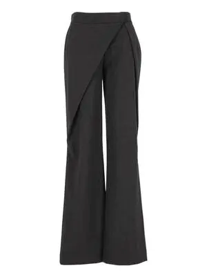 Federica Tosi Pareo Wrap Wide-leg Trousers - Grey