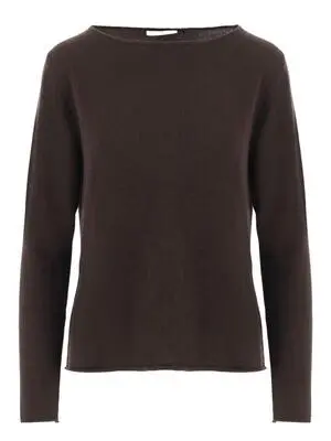 ALLUDE Allude Long-Sleeved Sweater Brown