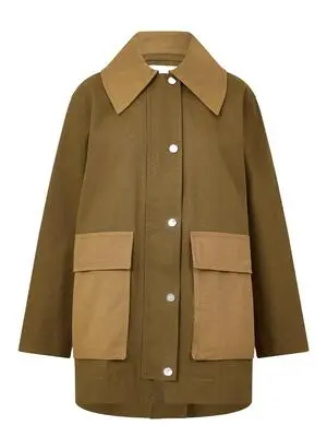 GANNI Canvas Barn Jacket - Brown