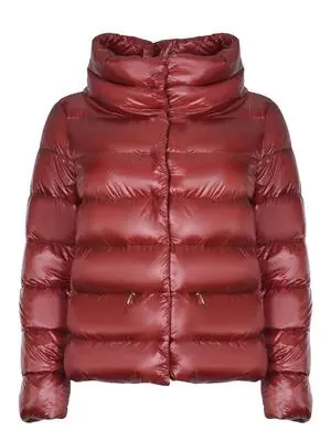 Herno Quilted High-neck Down Jacket - Red