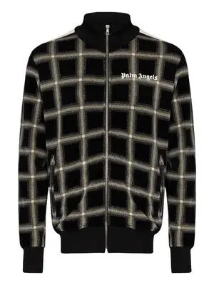 Palm Angels Checked Track Jacket - Black