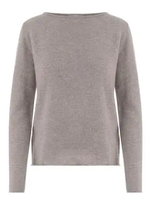 ALLUDE Crew Neck Knitted Sweater - No