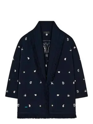 Alanui Echoes Of The Bandana Cardigan - Blue