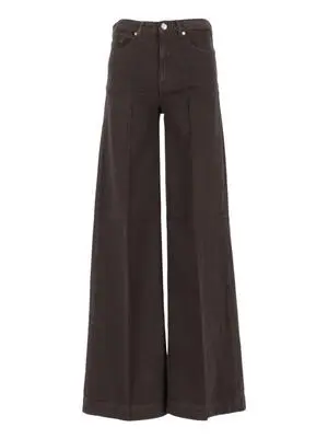 NINE:INTHE:MORNING Nadia Wide-leg Pants - Brown