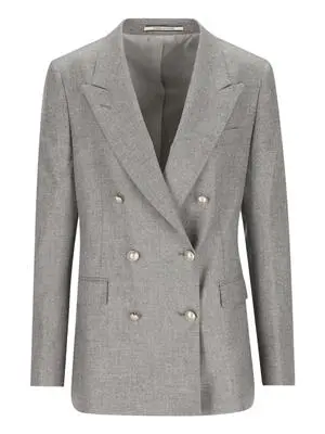 Tagliatore Double-breasted Blazer - Gray