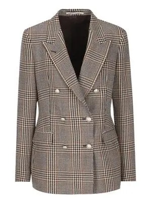 Tagliatore Double-breasted Checked Blazer - No