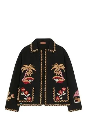 Alanui Remember Me Jacket - Black/camel