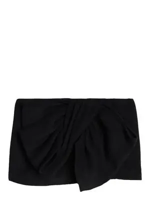 7 For All Mankind Bow Detail Mini Skirt - Black