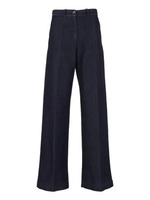NINE:INTHE:MORNING Wide Leg Belt-loop Jeans - Blue
