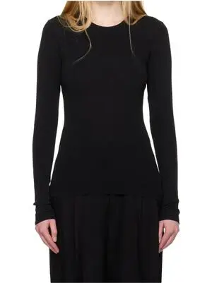 TOTEME Long-sleeved Crewneck Jumper - Black
