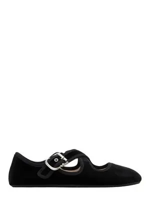 ALAÏA Alaia Velvet Ballet Flats