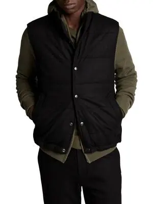 Vince Insulated Knit Wool-blend Vest - Black