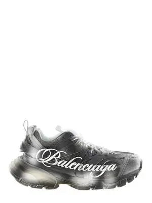 Balenciaga Track Stencil Logo Sneakers - Silver