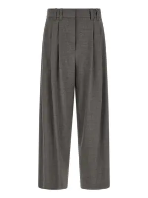 BRUNELLO CUCINELLI BRUNELLO CUCINELLI Pleated Virgin Wool Blend Trousers