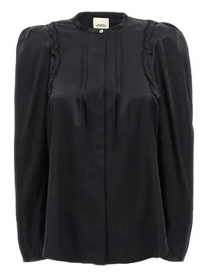 Isabel Marant Étoile Joanea Silk Blend Shirt - Black