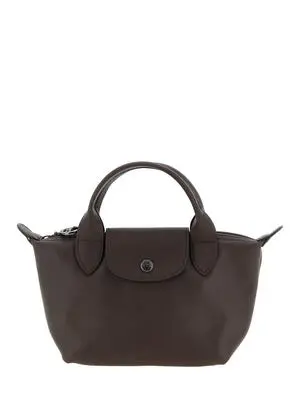 Longchamp Le Pliage Xtra Leather Handbag - Brown