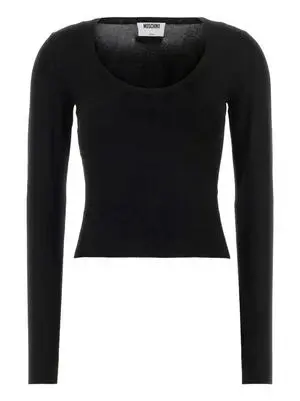 Moschino Scoop-neck Sweater - Black