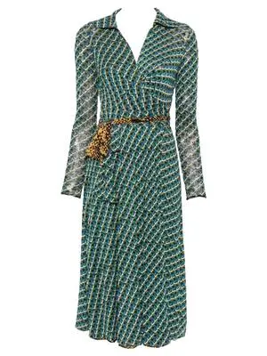 Diane Von Furstenberg Phoenix Reversible Midi Dress - Blue
