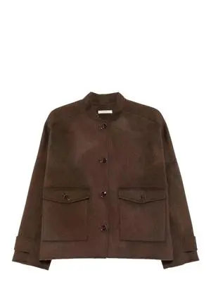 SESSUN Button-up Boxy Jacket - Brown