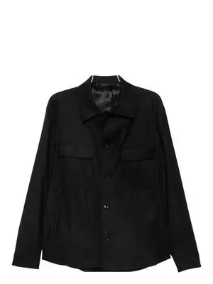 BRIGLIA 1949 John Button-up Shirt Jacket - Black
