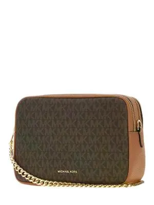 Michael Kors Bryant Medium Signature Logo Camera Crossbody Bag - Brown