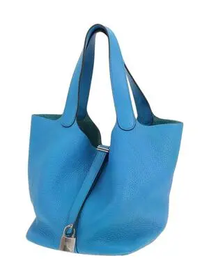 Hermès 2016 Picotin Clémence Tote Bag - Blue