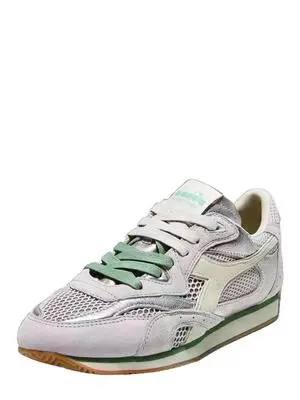 DIADORA Equipe Metallic-effect Mesh-panel Sneakers - Grey